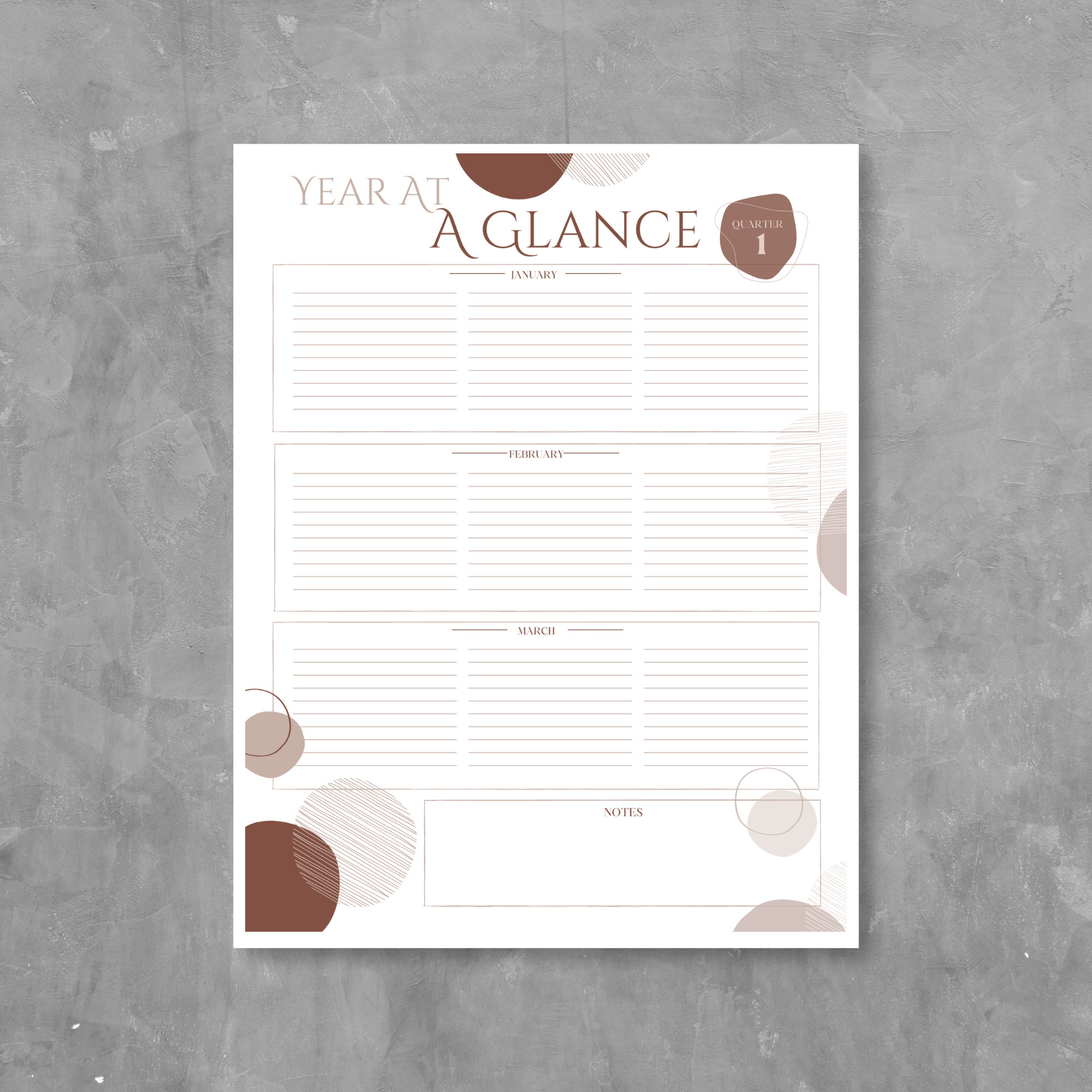 Aesthetically Pleasing Year at A Glance Planner| Successfully Plan Your ...