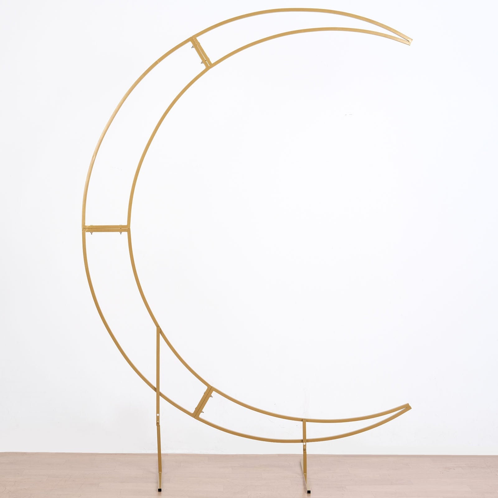 7 5ft Gold Metal Crescent Moon Wedding Arch Stand Curved Etsy