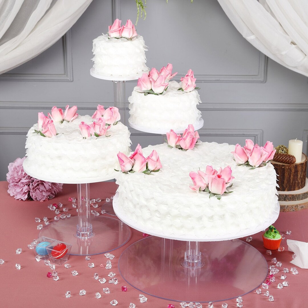4-tier Round Acrylic Riser Plastic Display Stand - Etsy