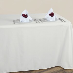 90 X 132 Polyester Round Corner Rectangular Tablecloth - Etsy