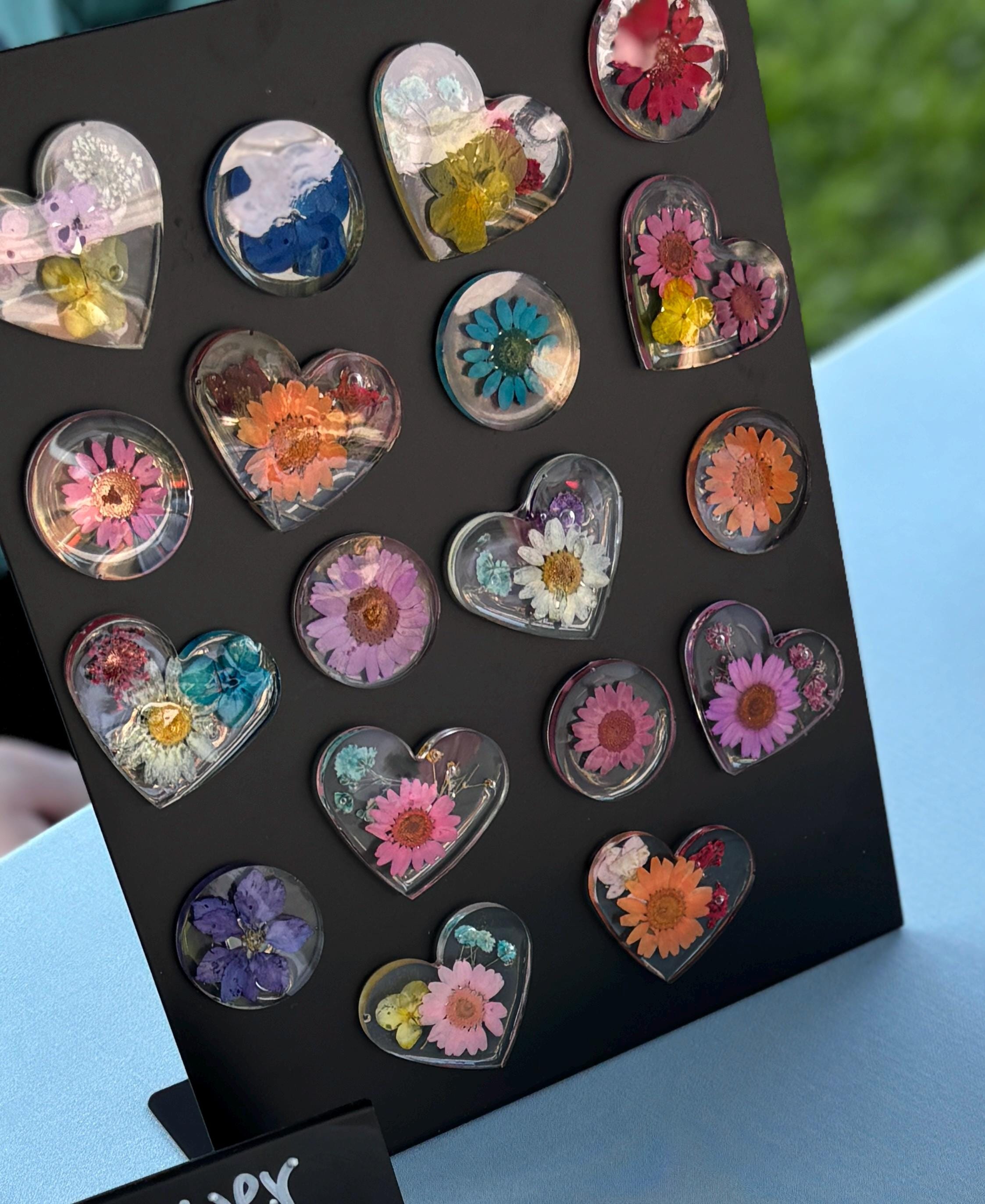 Dried Flower Resin Magnets (4pcs) - Etsy