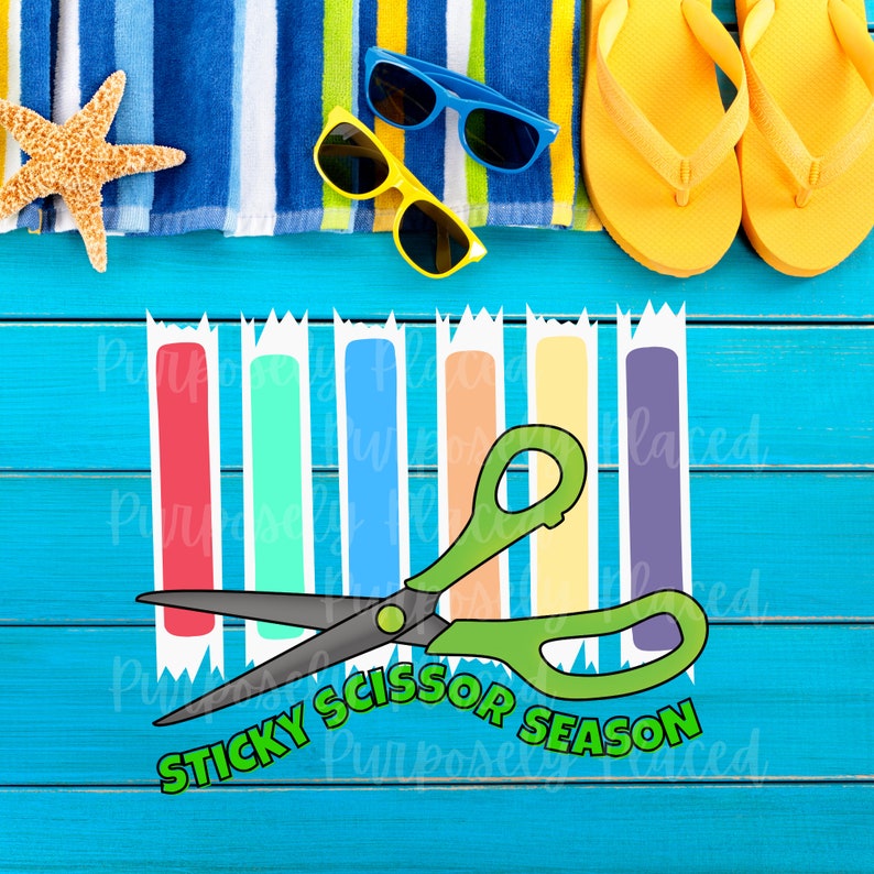 Sticky Scissor Season Png, Popsicle Png Summer Png, Trending Summer Png ...