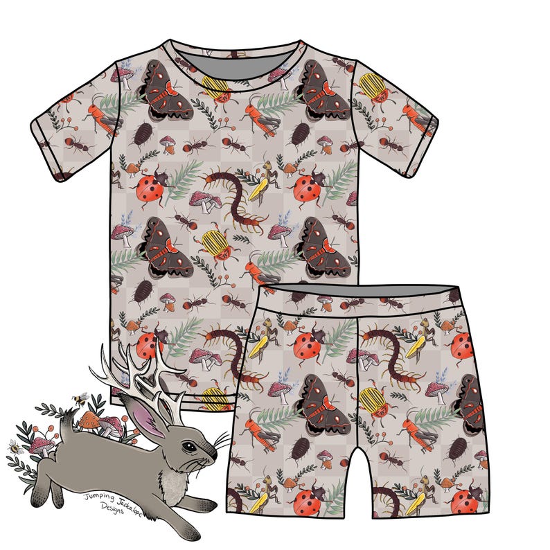 Summer Hand Drawn Bugs Seamless File Design for Boys, Bugs With Spy ...