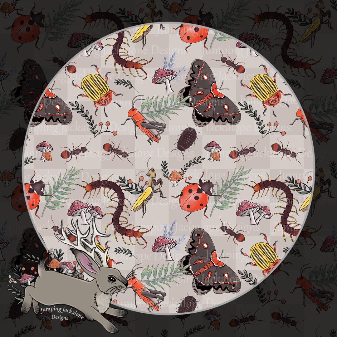 Summer Hand Drawn Bugs Seamless File Design for Boys, Bugs With Spy ...