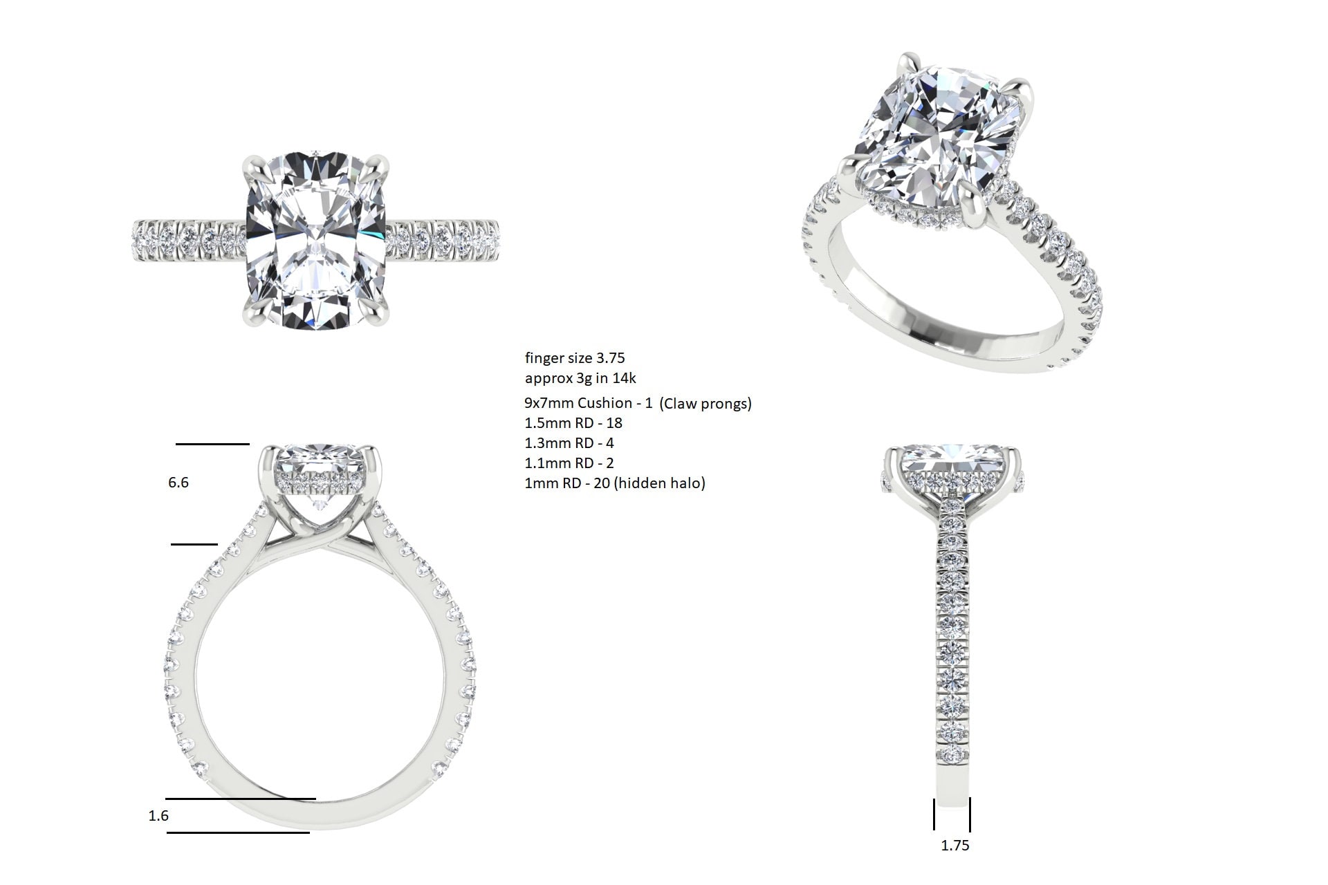 CAD Design for Custom Made Engagement Ring, Design Your Own Ring ...