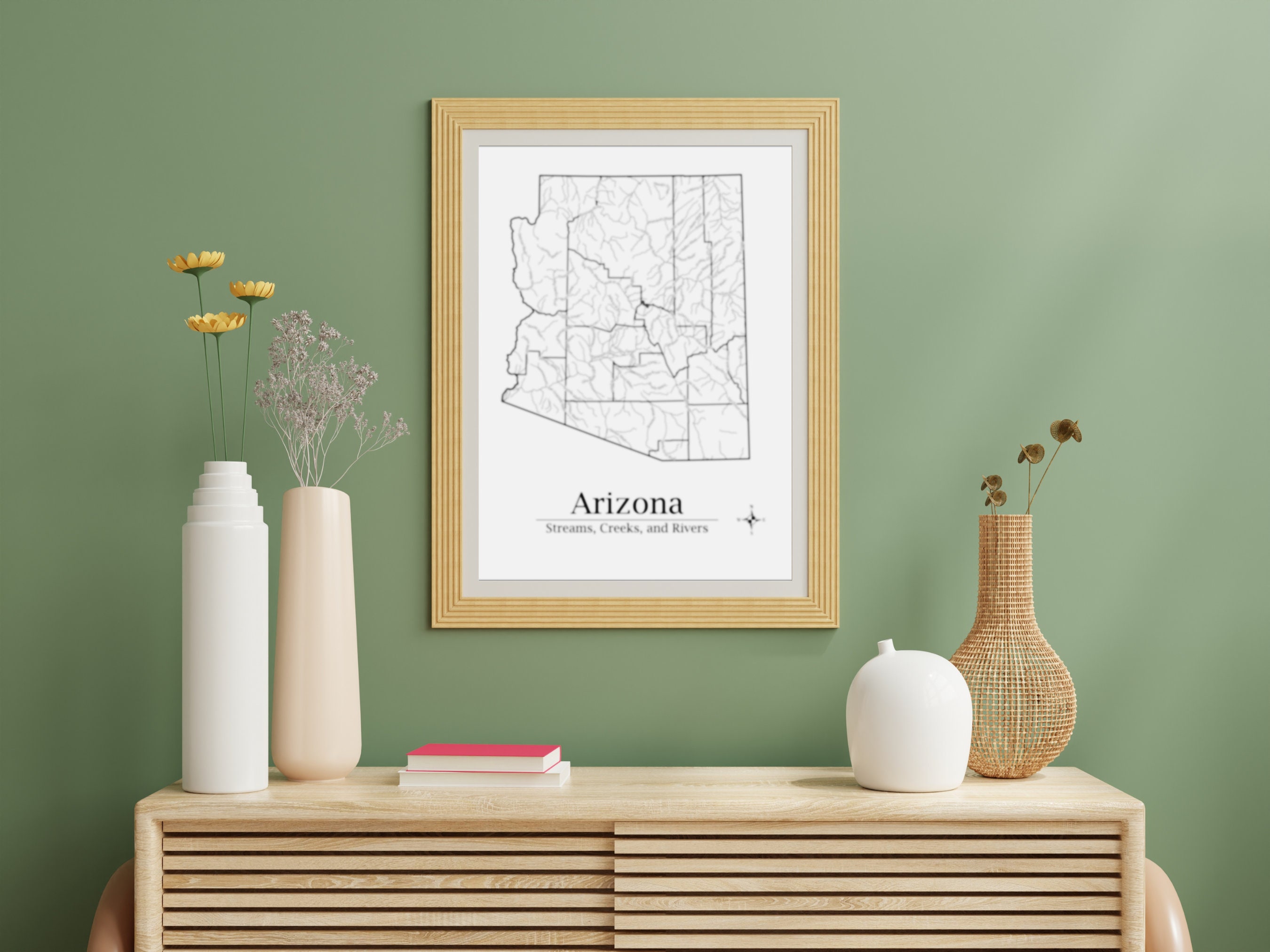 Map of Arizona's Rivers Creeks and Stream Downloadable and Printable ...