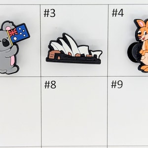 Australia Inspired Shoe Charms | Kangaroo Sign Koala Crocs Charms ...