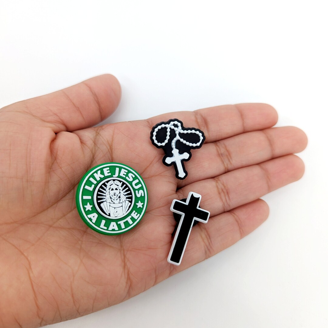 Religious Cross Shoe Charms | Jesus Croc Charms | Jibbitz for Crocs ...