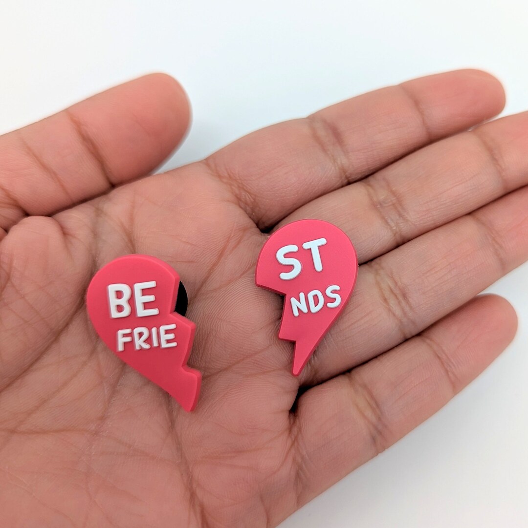 Best Friends Shoe Charms Friendship Heart Crocs Charms Jibbitz for ...