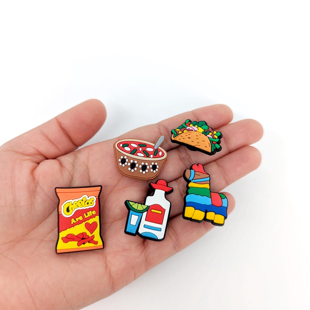 Mexican Food Shoe Charms | Cheetos Chilli Beans Tacos Tequila Charms ...
