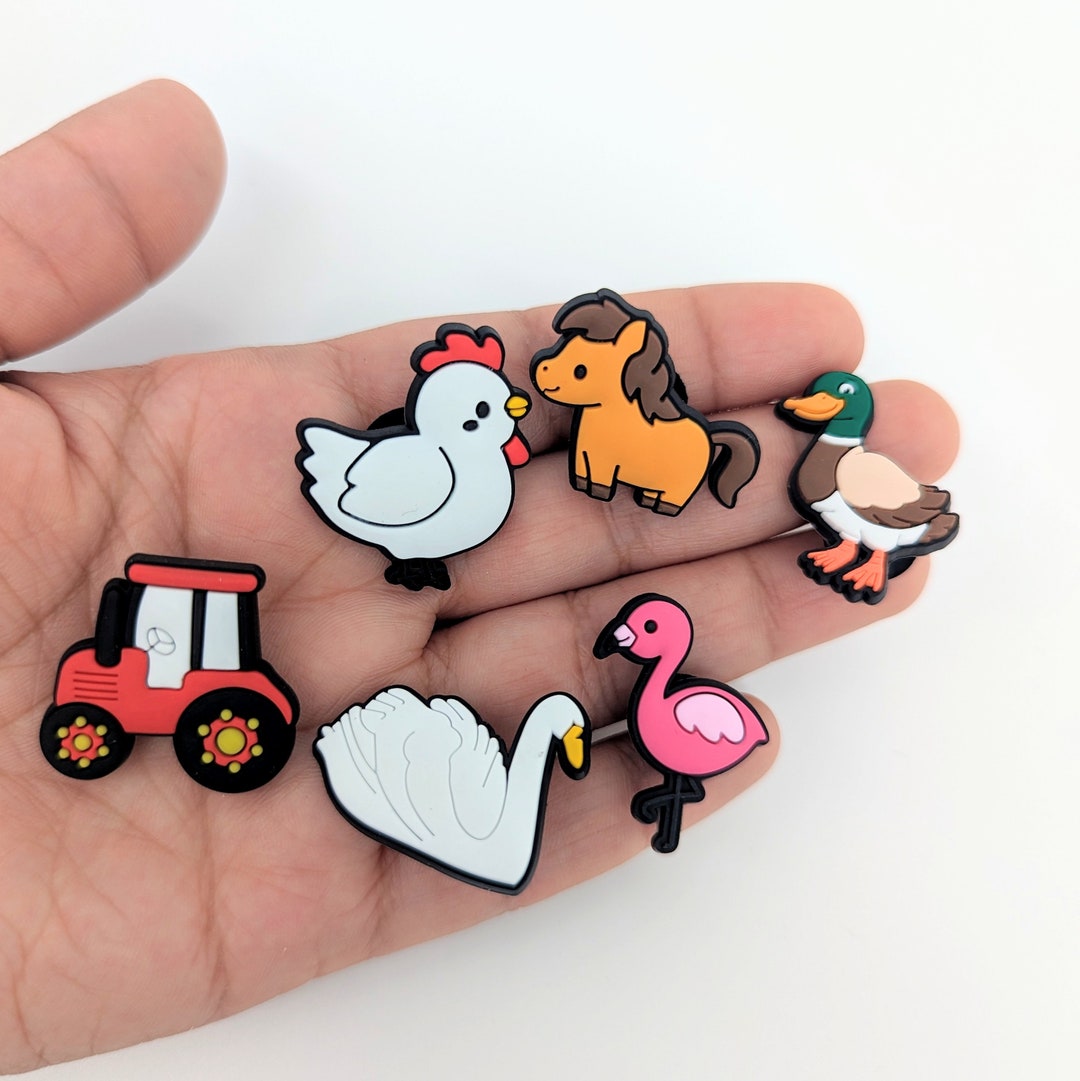 Farm Animals Shoe Charms | Barn Tractor Chicken Flamingo Crocs Charms ...