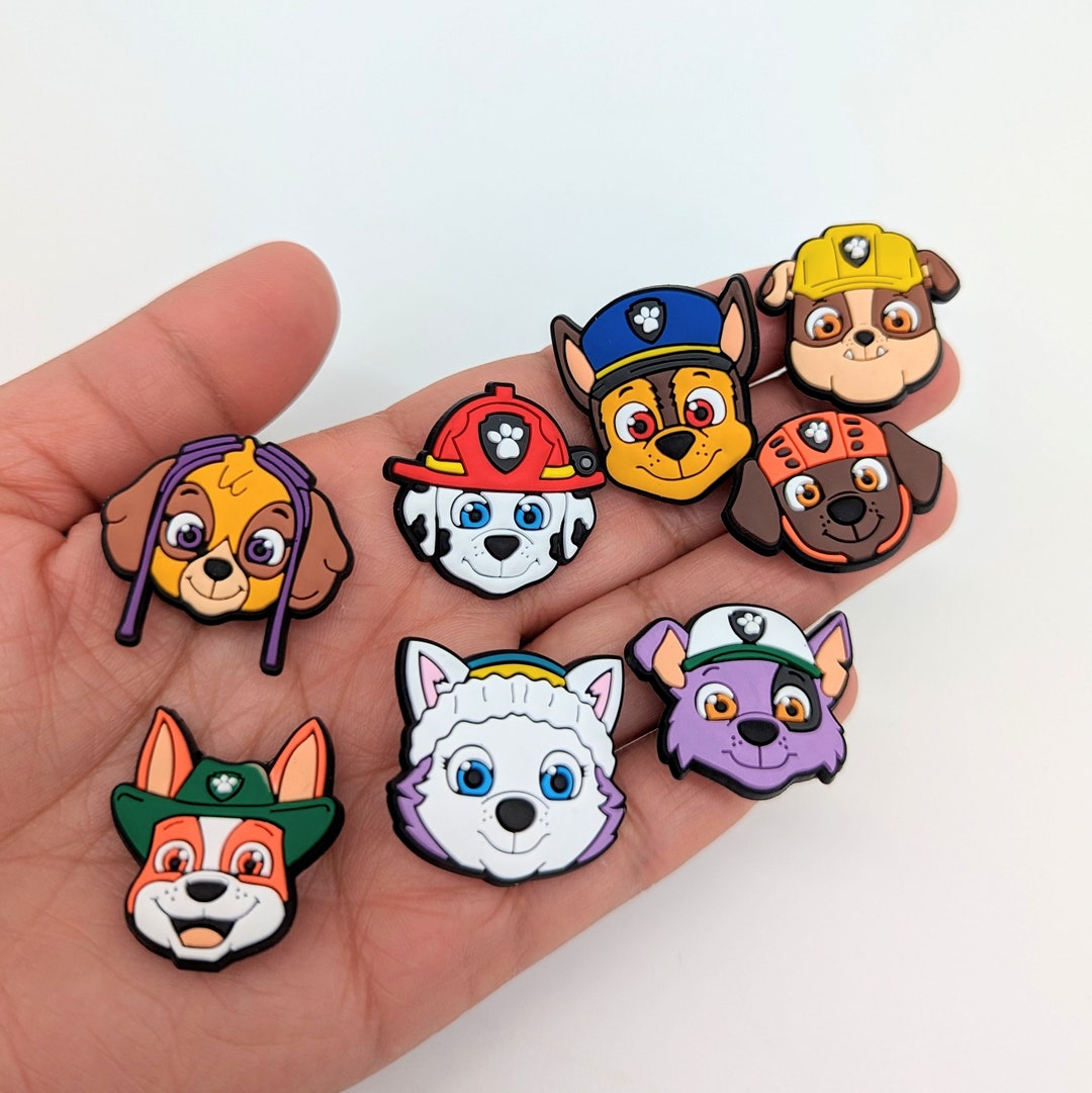 Paw Patrol Pups Inspired Shoe Charms Rocky Marshall Rubble Zuma Skye ...