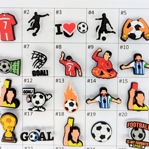 Football Soccer Croc Charms for Clogs - Shoe Charm - Jibbitz - Sports ...