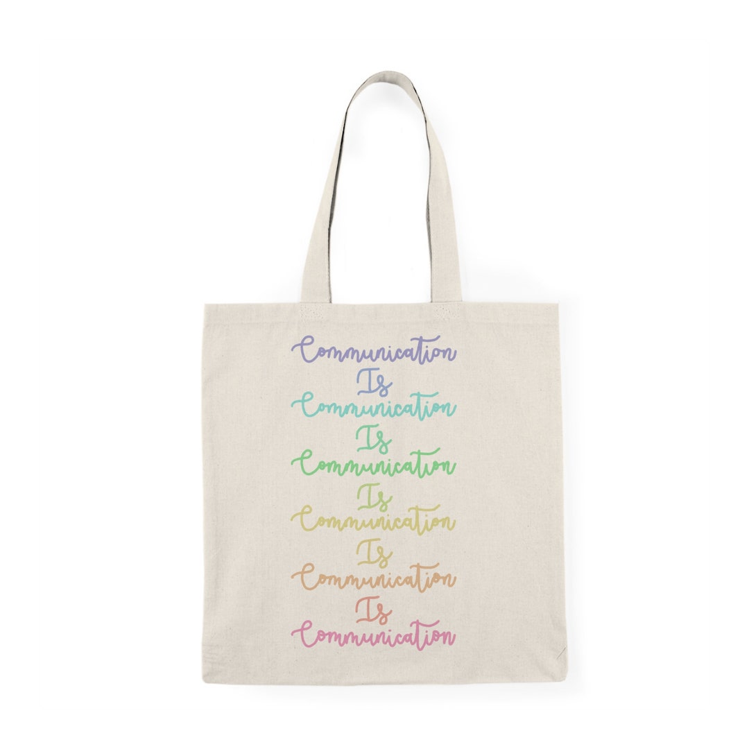 Communication SLP Speech Language Pathology Natural Tote Bag - Etsy