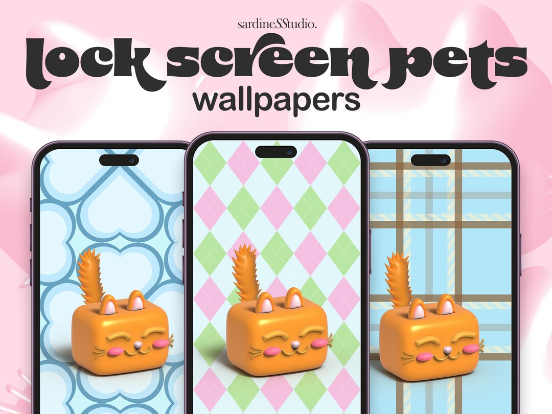 Lock Screen Pet Ginger Cat Wallpaper, Aesthetic Animal Wallpapers, Ios ...