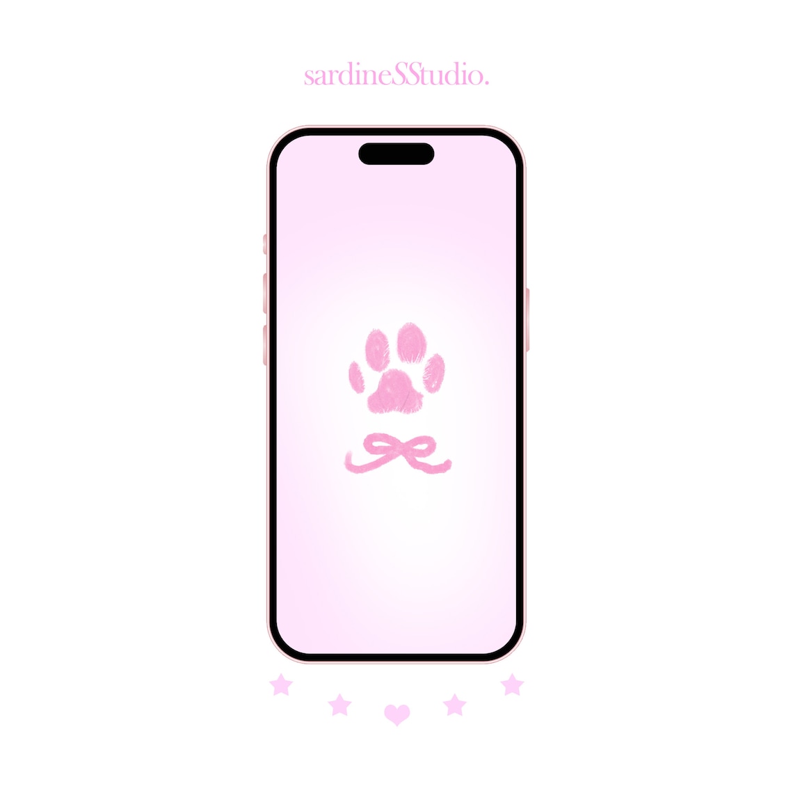 Pink Coquette Cat Bow Wallpaper, Aesthetic, Coquette Wallpapers, Ios 17 ...