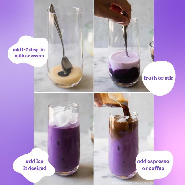 Ube Coffee Syrup Bundle Pack Two Bottles Original Flavor Free U.S ...