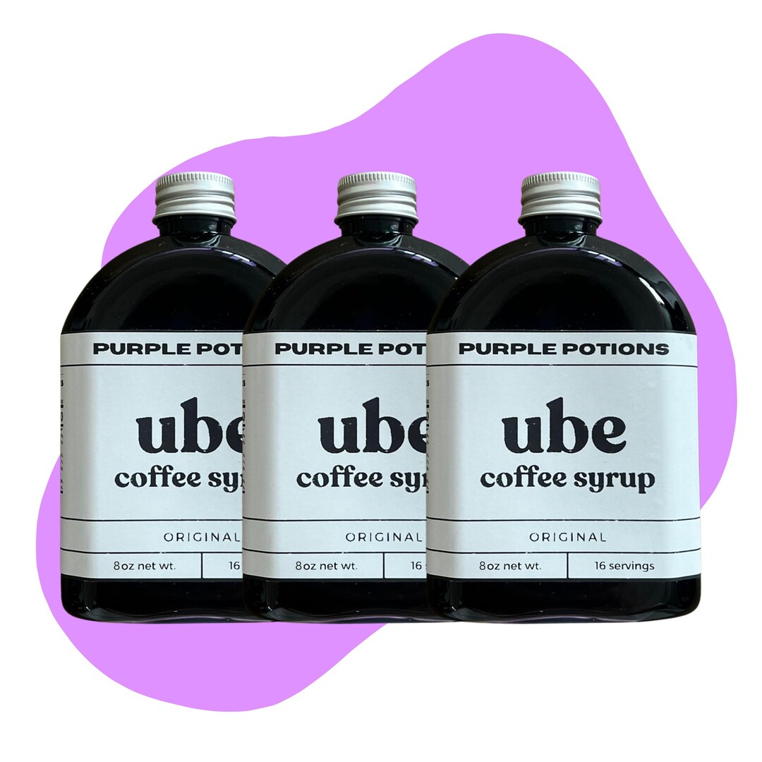 PRE ORDER: Ube Coffee Syrup 3 Bottle Bundle Pack for Making Ube Latte ...