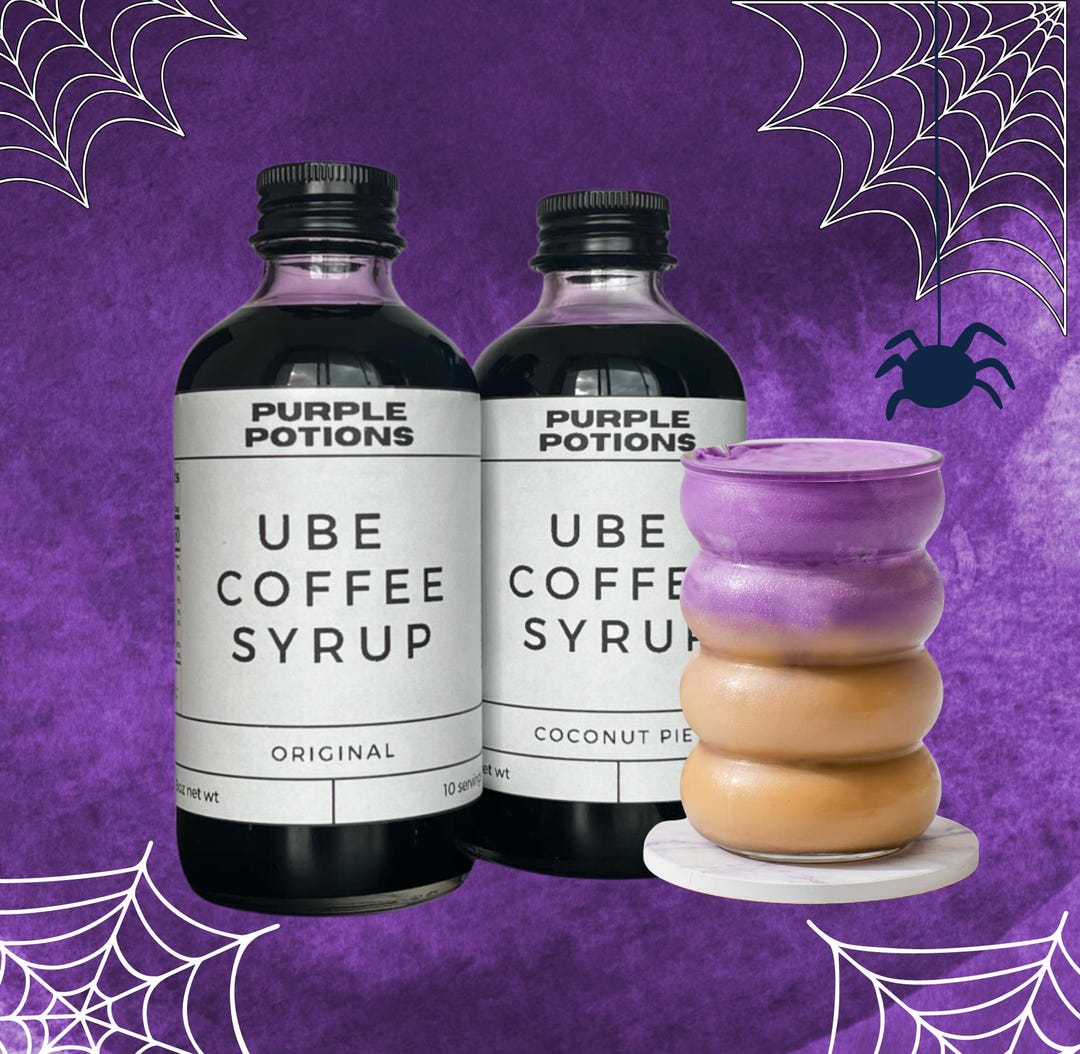 Ube Coffee Syrup Halloween Bundle Pack Two Flavors - Etsy