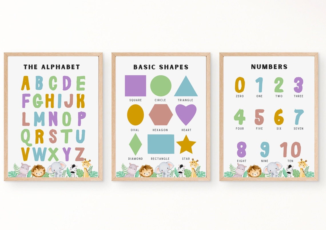 Educational Poster Printable ABC Poster Classroom Decor Alphabet Poster ...