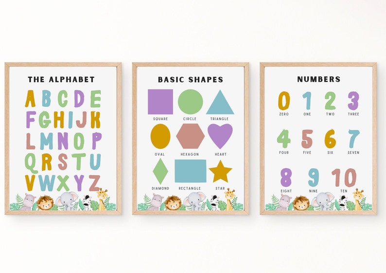 Educational Poster Printable ABC Poster Classroom Decor Alphabet Poster ...