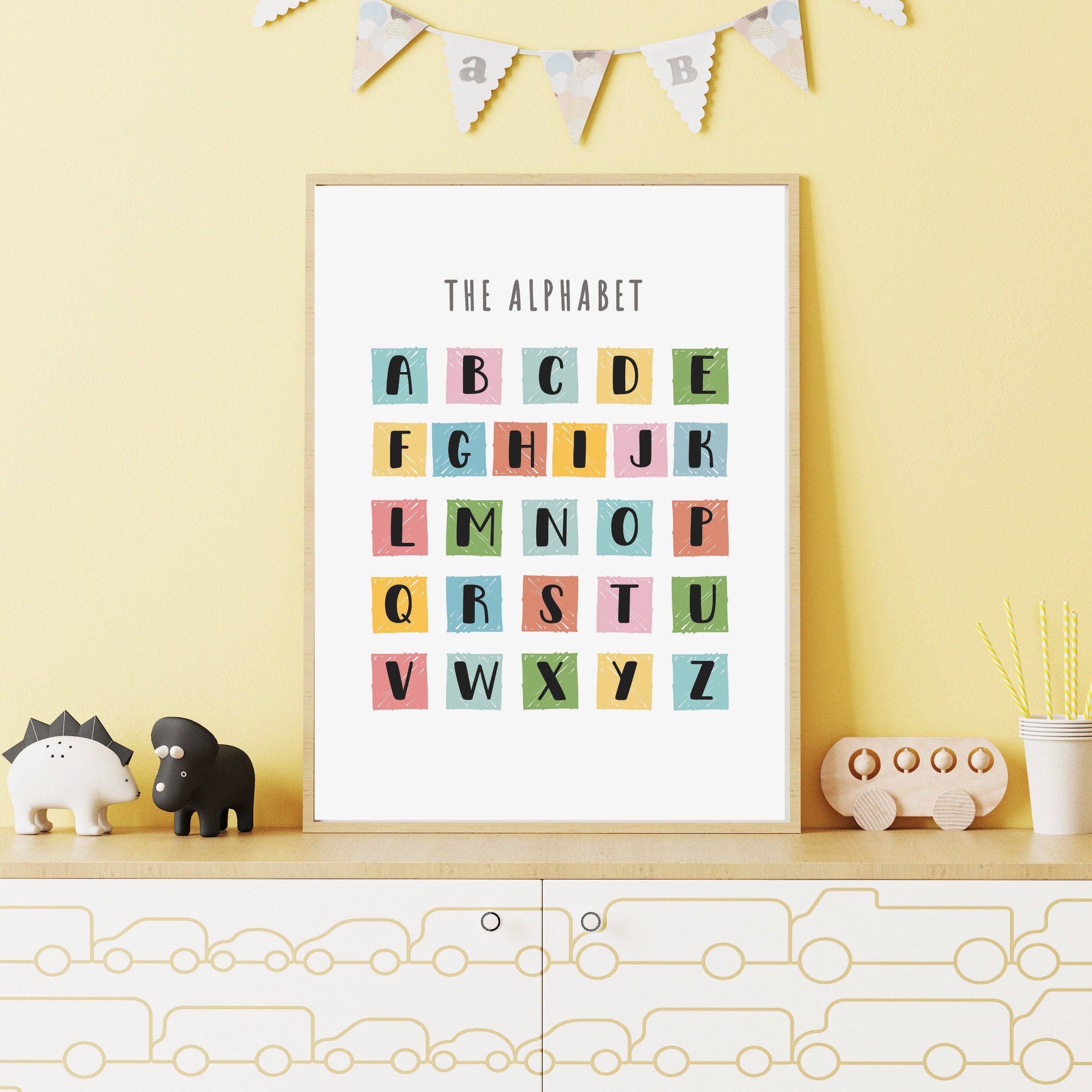 Educational Posters Alphabet Poster ABC Poster Playroom Prints - Etsy