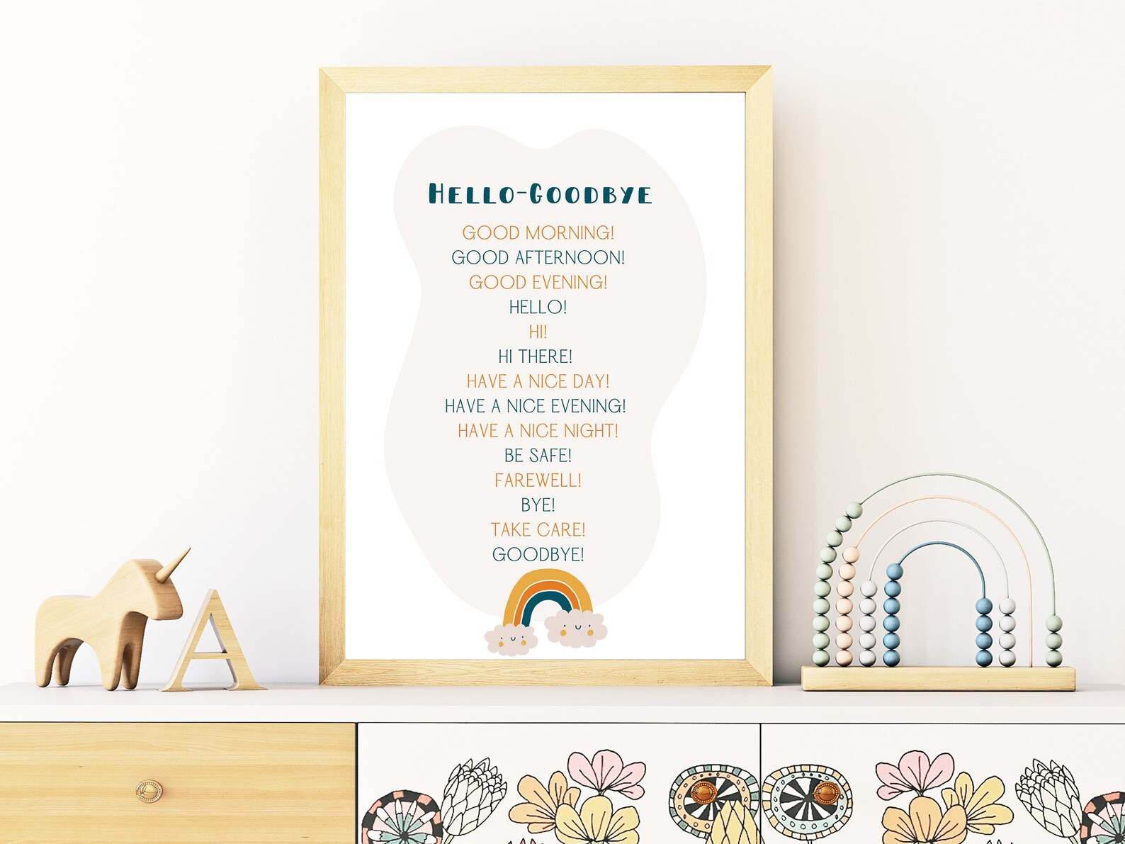 Educational Posters Boho Classroom Decor Magic Words Poster Homeschool ...