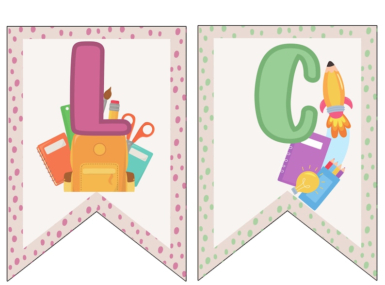 Back to School Banner Flags Welcome Back to School Classroom - Etsy