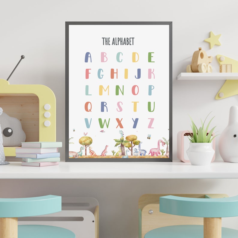 Educational Posters Alphabet Poster ABC Poster Playroom Prints ...