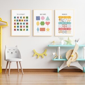 Educational Posters Alphabet Poster ABC Poster Playroom Prints - Etsy