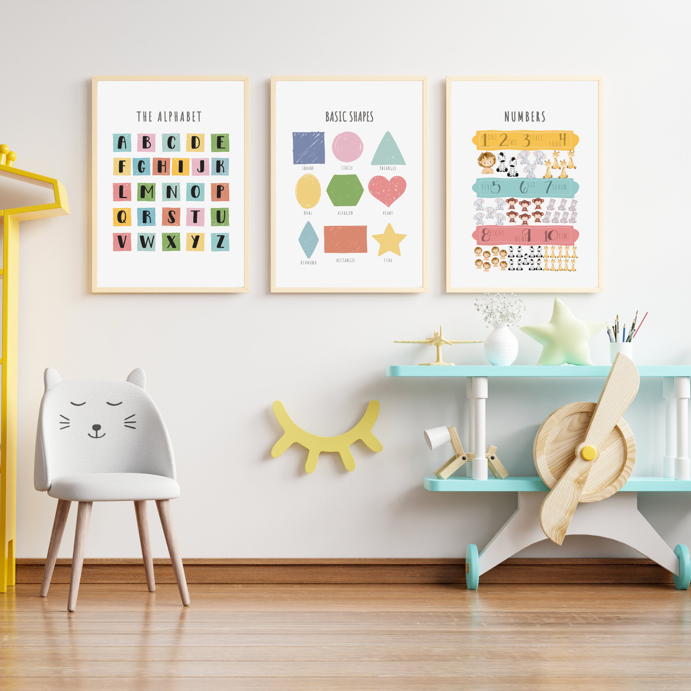 Educational Posters Alphabet Poster ABC Poster Playroom Prints - Etsy
