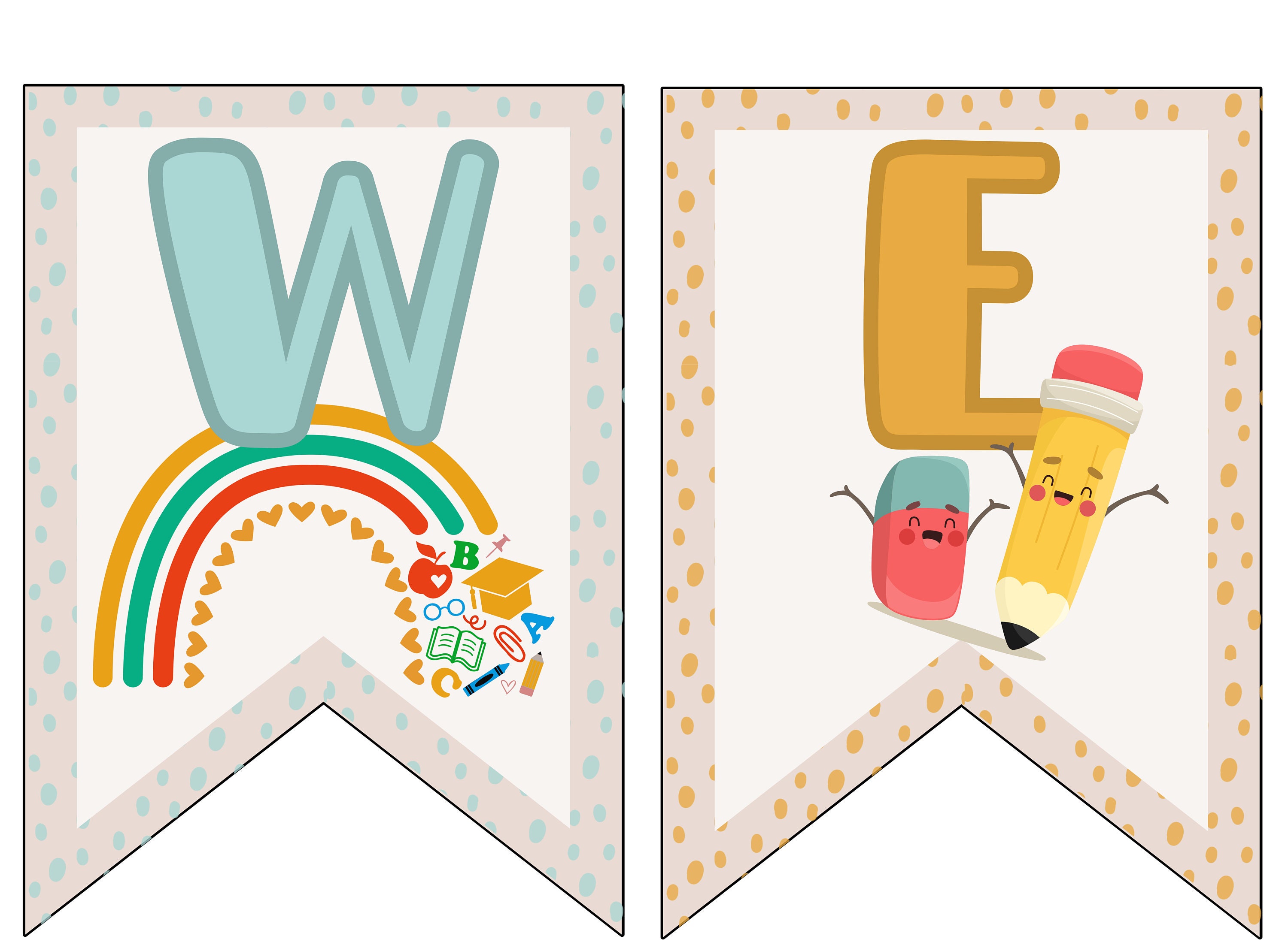 Back to School Banner Flags Welcome Back to School Classroom - Etsy