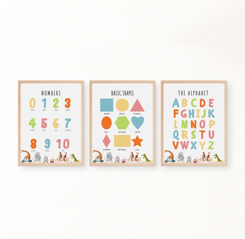 Educational Posters Alphabet Poster ABC Poster Printable Playroom Decor ...
