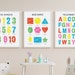 ABC Shapes Numbers Poster: Educational Classroom Decor (digital ...