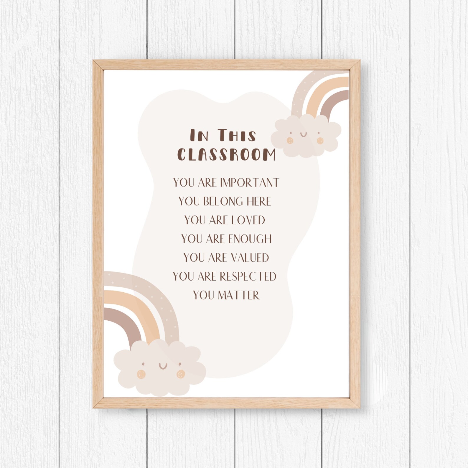 Educational Posters Boho Classroom Decor Rules Poster Homeschool Prints ...