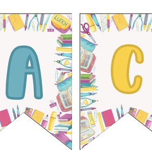 Back to School Banner Flags Welcome Back to School Classroom Decoration ...