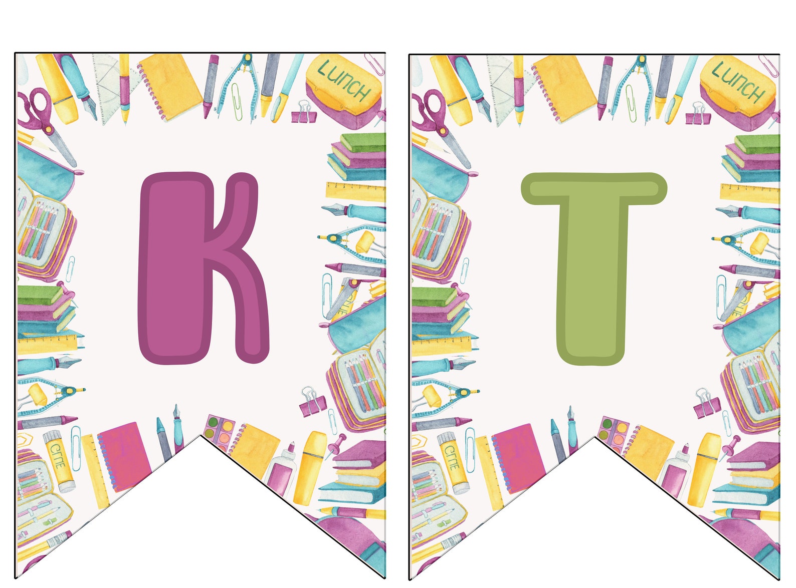 Back to School Banner Flags Welcome Back to School Classroom Decoration ...