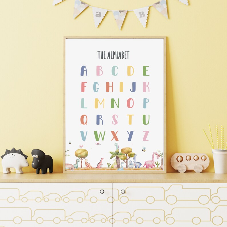 Educational Posters Alphabet Poster ABC Poster Playroom Prints - Etsy