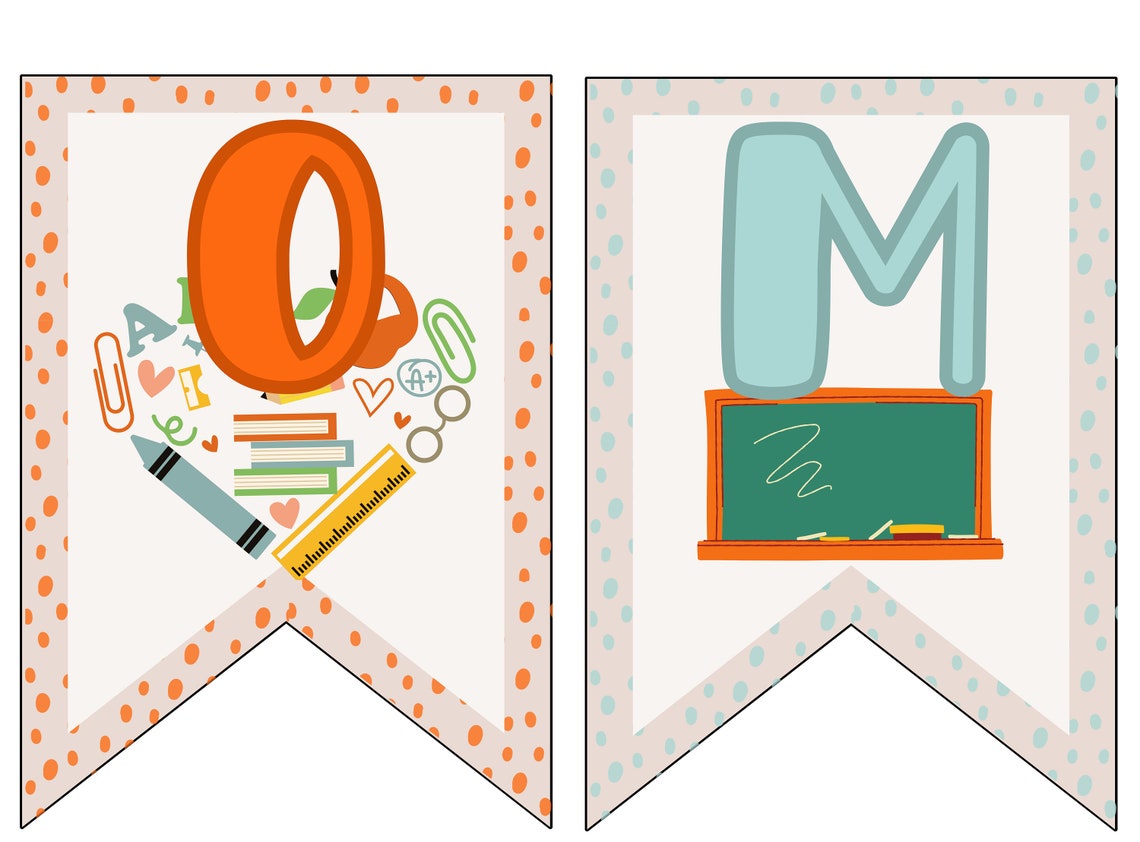 Back to School Banner Flags Welcome Back to School Classroom - Etsy