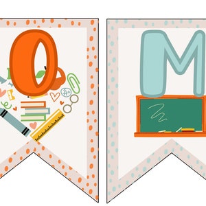 Back to School Banner Flags Welcome Back to School Classroom Decoration ...