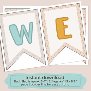 Back to School Banner Flags Welcome Back to School Classroom Decoration ...