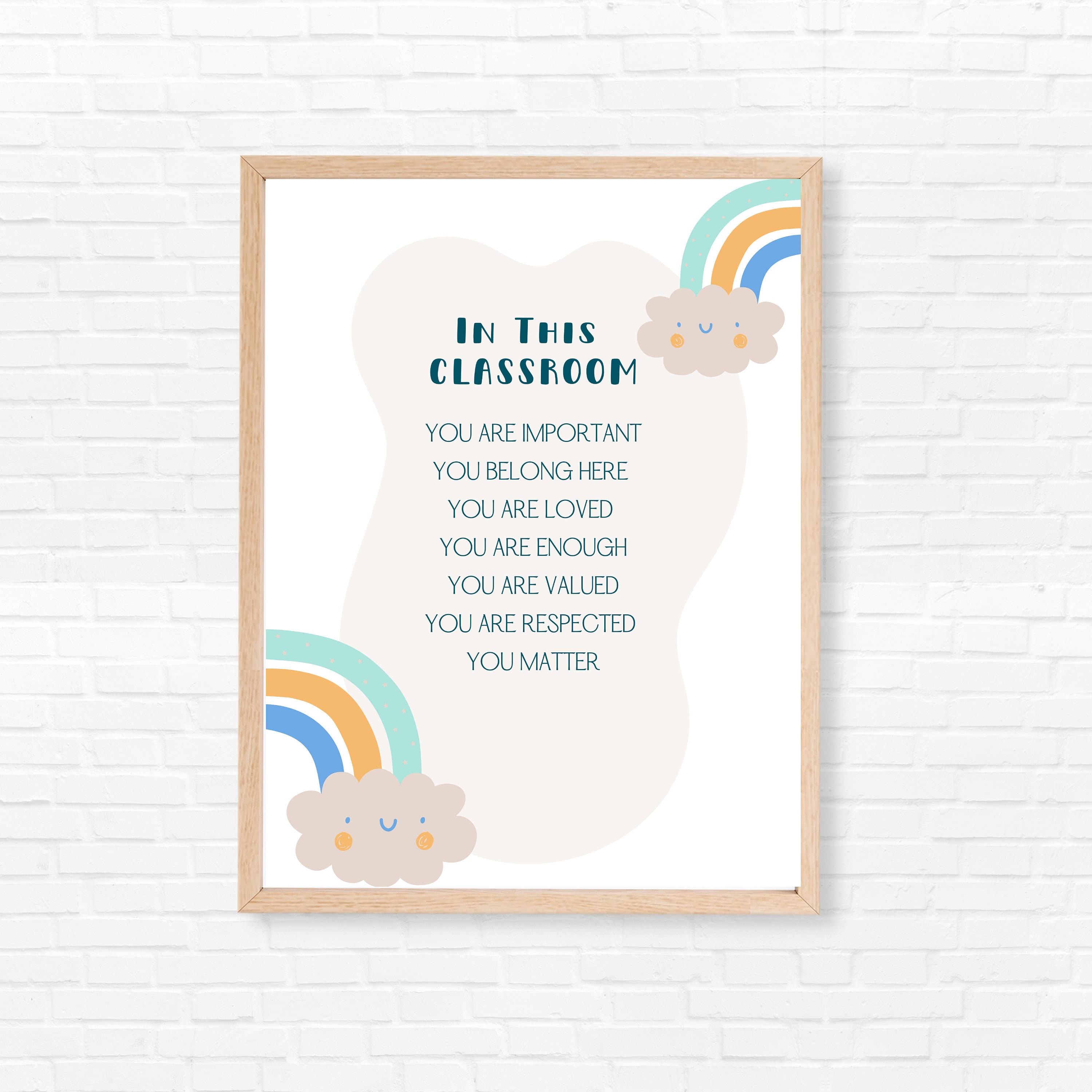 Educational Posters Boho Classroom Decor Rules Poster Homeschool Prints ...