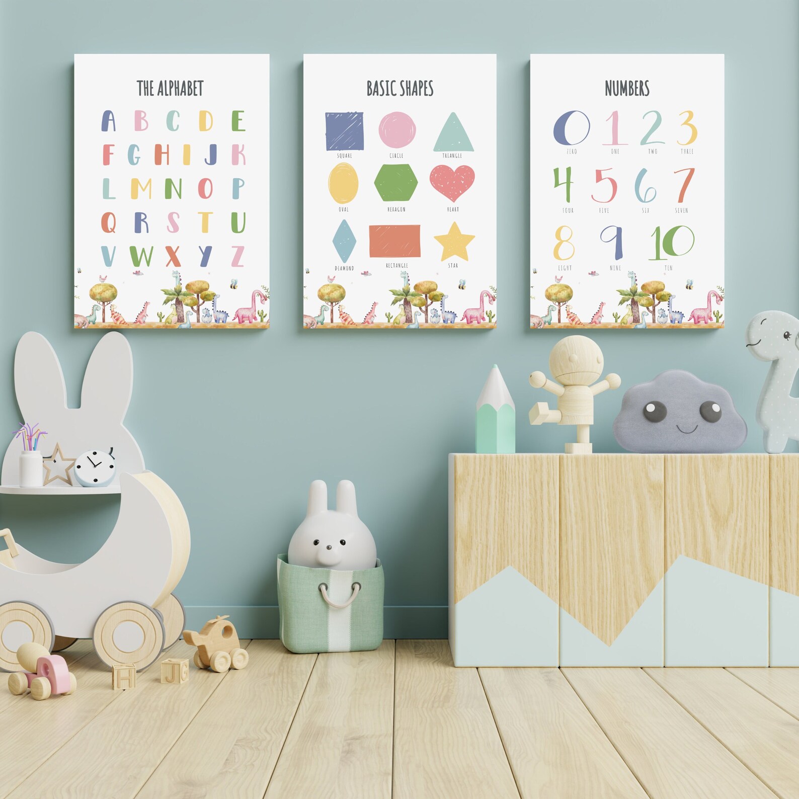 Educational Posters Alphabet Poster ABC Poster Playroom Prints ...