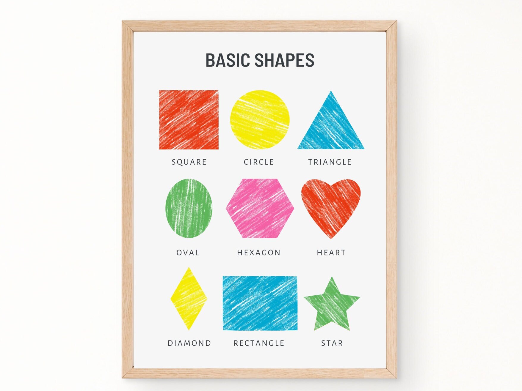 ABC Poster Educational Poster Printable Shapes Poster Classroom Decor ...