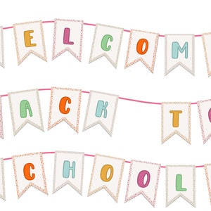 Back to School Banner Flags Welcome Back to School Classroom Decoration ...