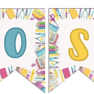 Back to School Banner Flags Welcome Back to School Classroom Decoration ...