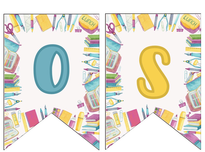 Back to School Banner Flags Welcome Back to School Classroom Decoration ...