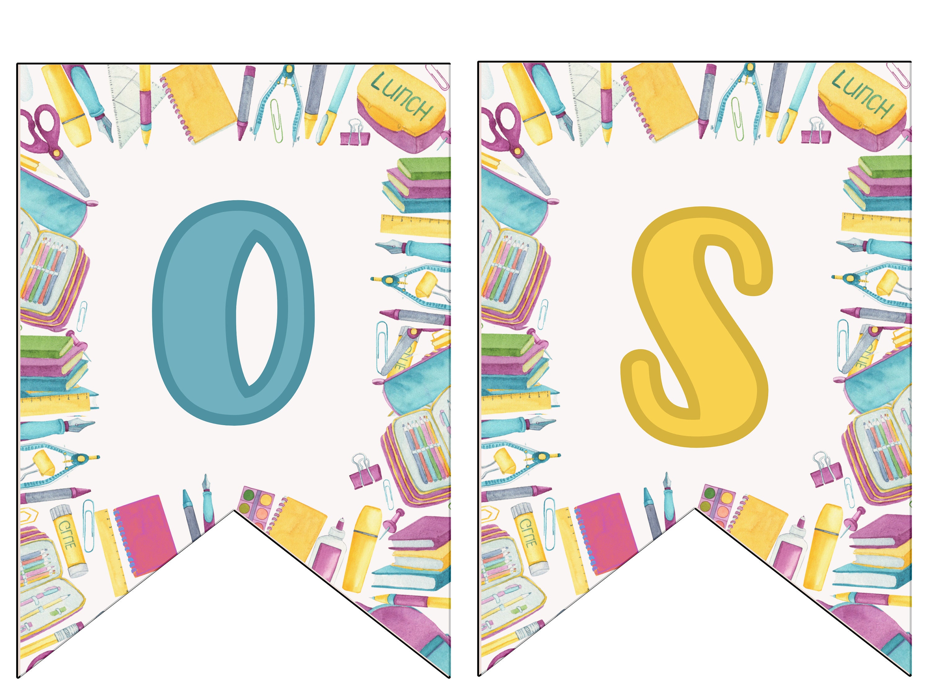 Back to School Banner Flags Welcome Back to School Classroom Decoration ...