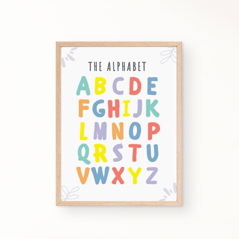 Educational Poster Printable, Boho Classroom Decor, ABC Poster ...