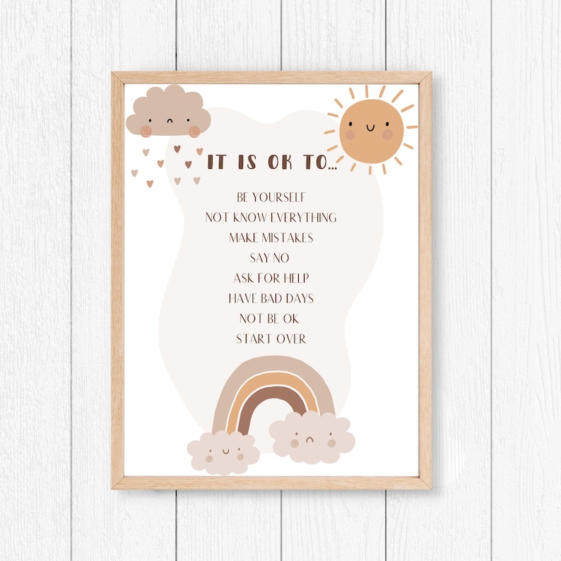 Educational Posters Boho Classroom Decor Rules Poster Homeschool Prints ...